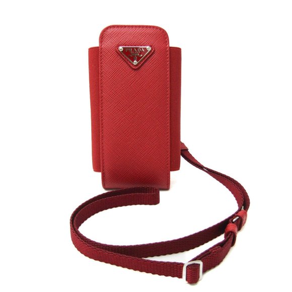 Prada | Accessories | Prada Leather Phone Pouchsleeve Red Color ...
